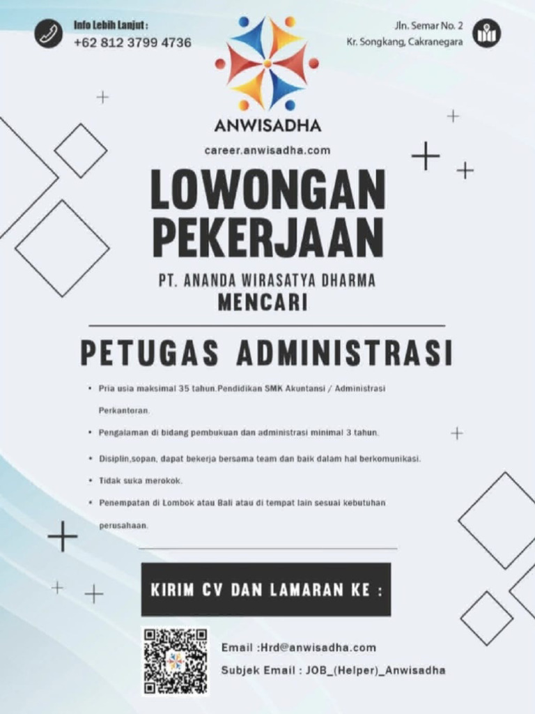 Loker Petugas Administrasi | PDF