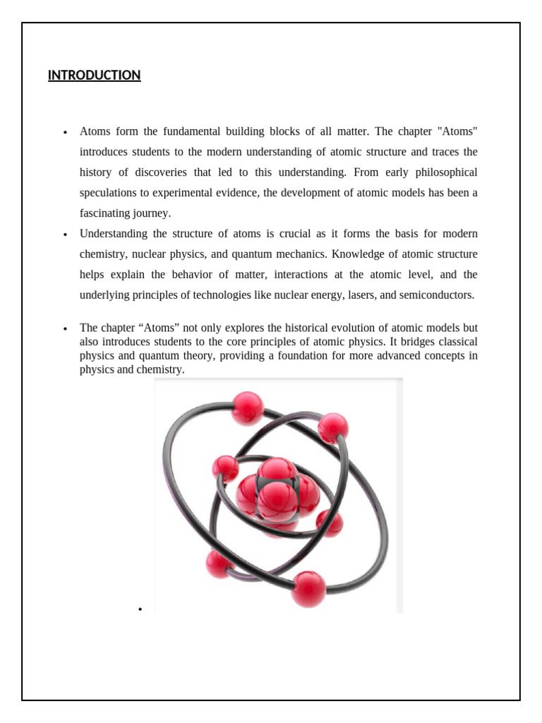 Introduction Atoms | PDF | Technology & Engineering