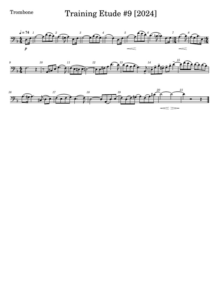 2024 Fall Band Training Tune + Seating Audition-Trombone | PDF