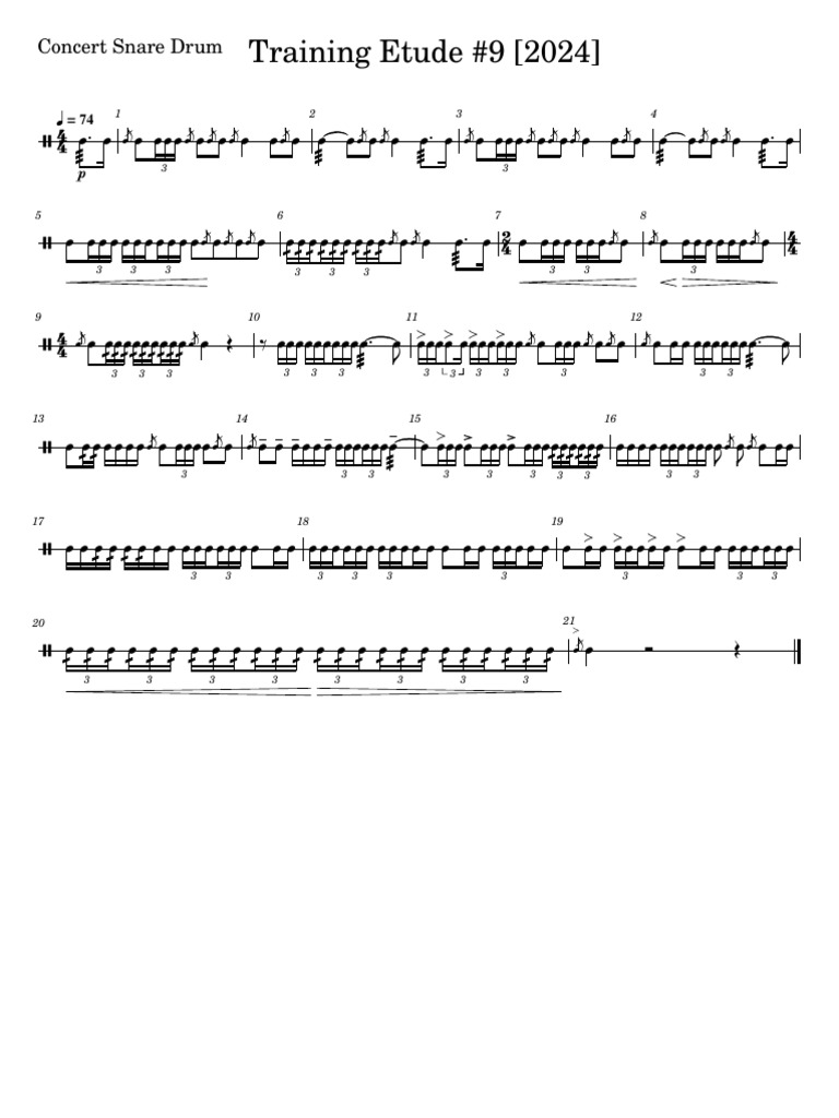 2024 Fall Band Training Tune + Seating Audition-Concert - Snare - Drum | PDF