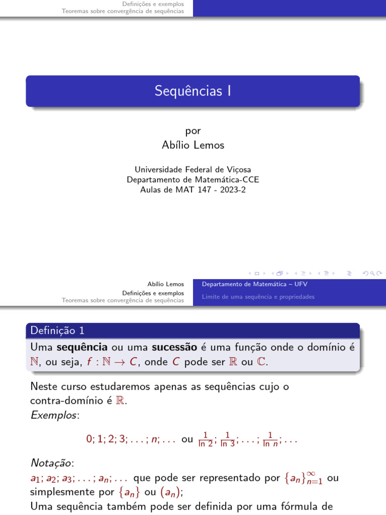 Sequências I | PDF