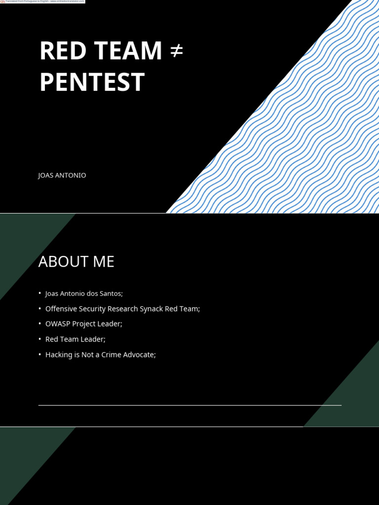 RED TEAM PENTEST English | PDF