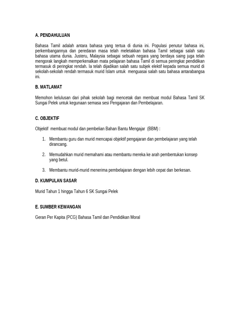 Kertas Kerja BT Modul | PDF