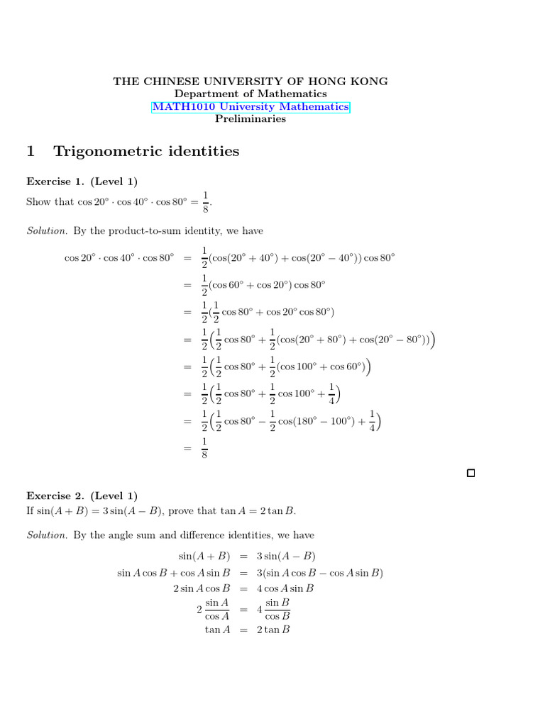 0 Preliminaries | PDF
