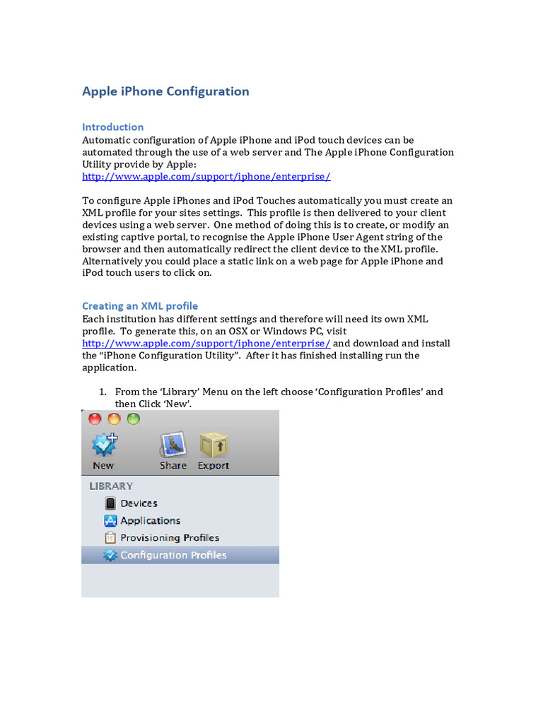 Apple Iphone Configuration | PDF