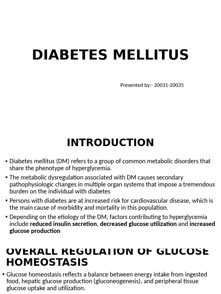 Diabetes Mellitus | PDF