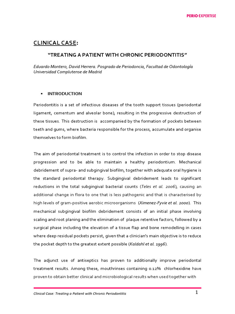 Treating A Patient With Chronic Periodontitis Ii | PDF | Periodontology ...