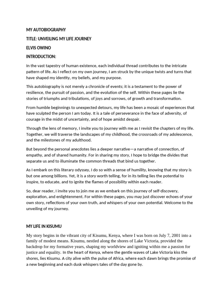 My Life Journey | PDF