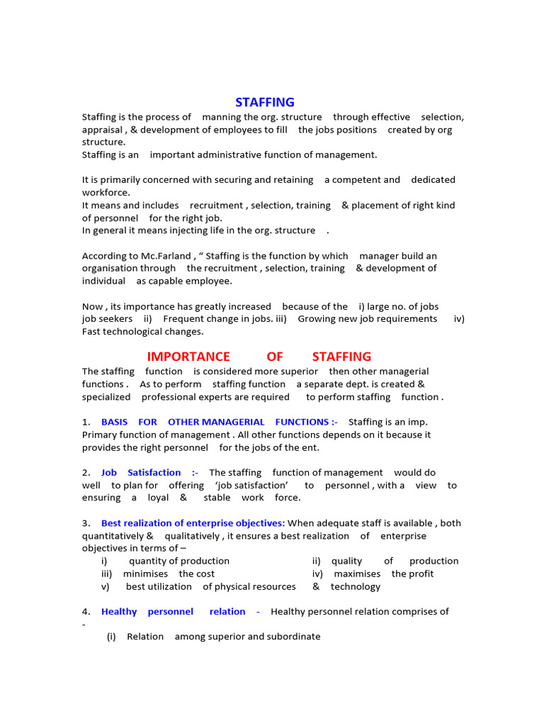 6 - Staffing | PDF