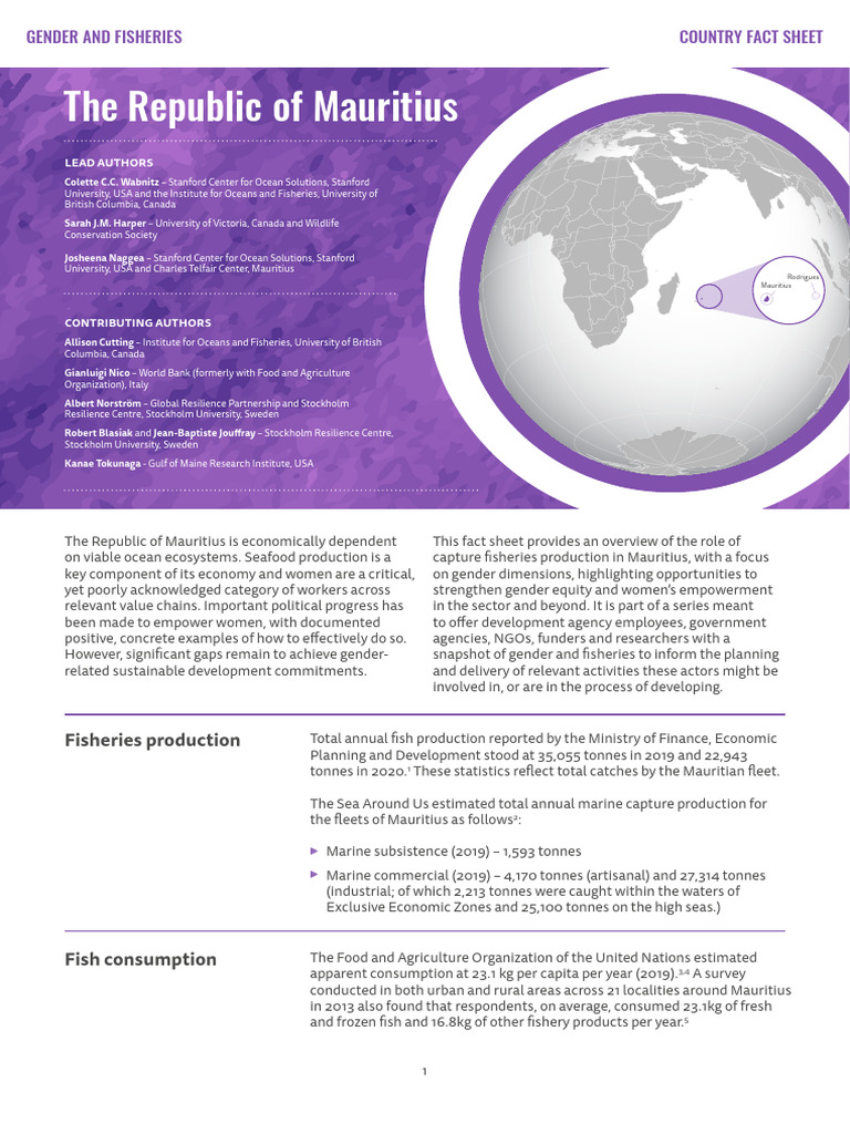 Mauritius Fact Sheet | PDF