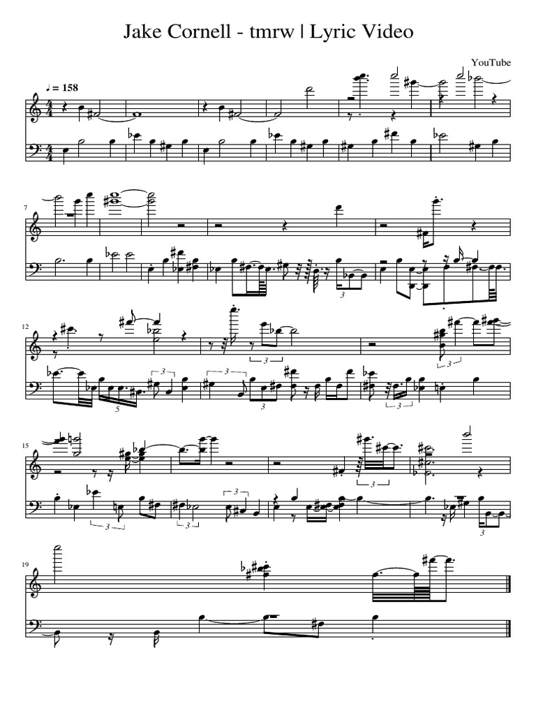 Jake Cornell - TMRW - Lyric Video - YouTube | PDF
