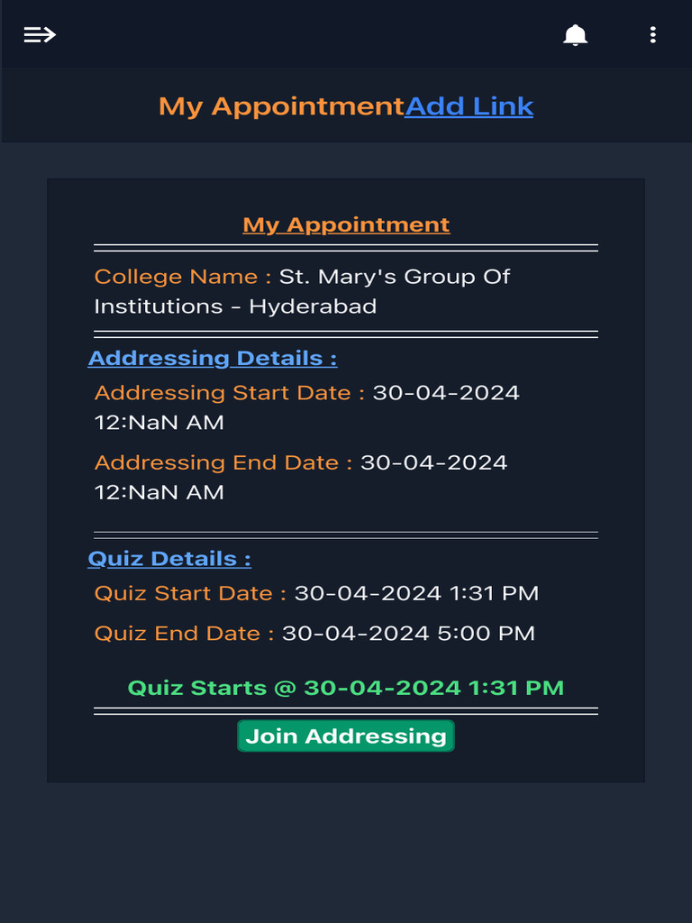 My Appointment List - QSpiders Online 3 | PDF