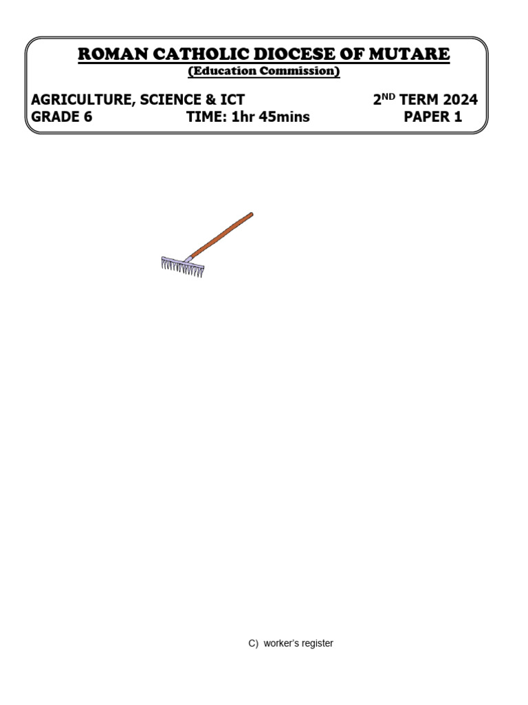 R. Catholic Exam Papers PDF 2nd Term 2024 | PDF
