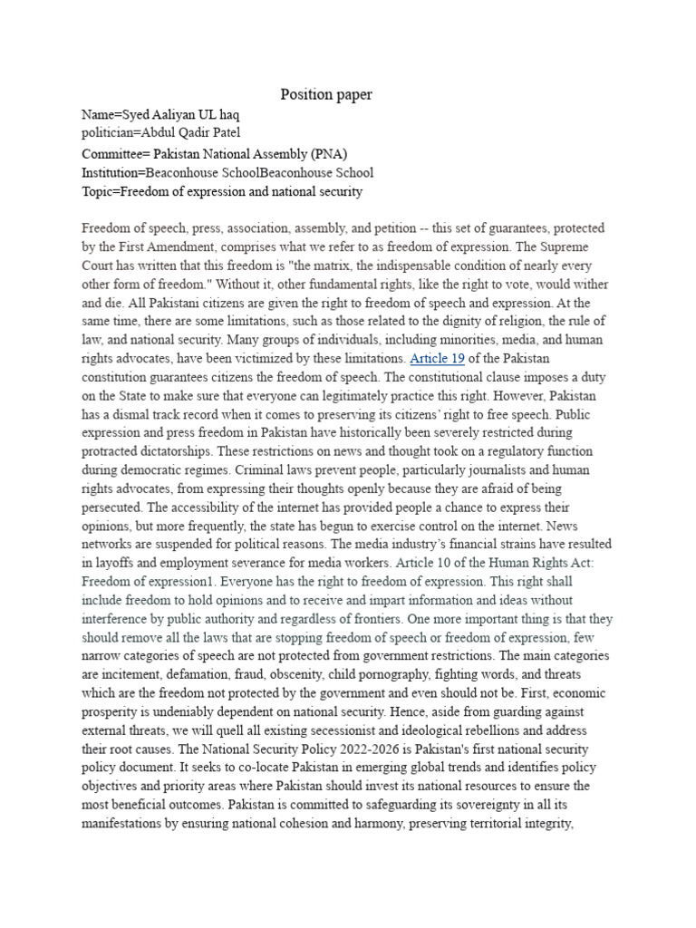 Position Paper | PDF