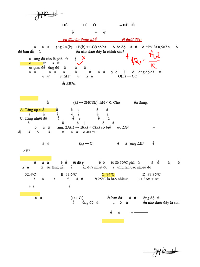Đề Thi Thử Cuối Kì Ch1018 Đề 2 | PDF