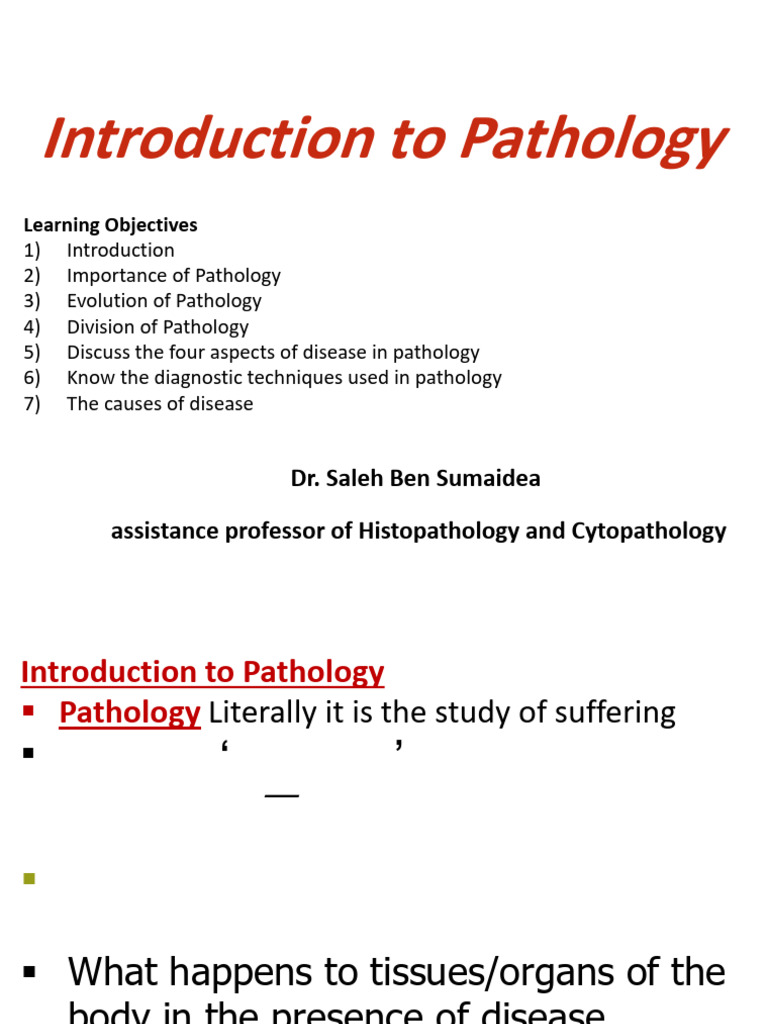 Introduction To Pathology 2024 | PDF