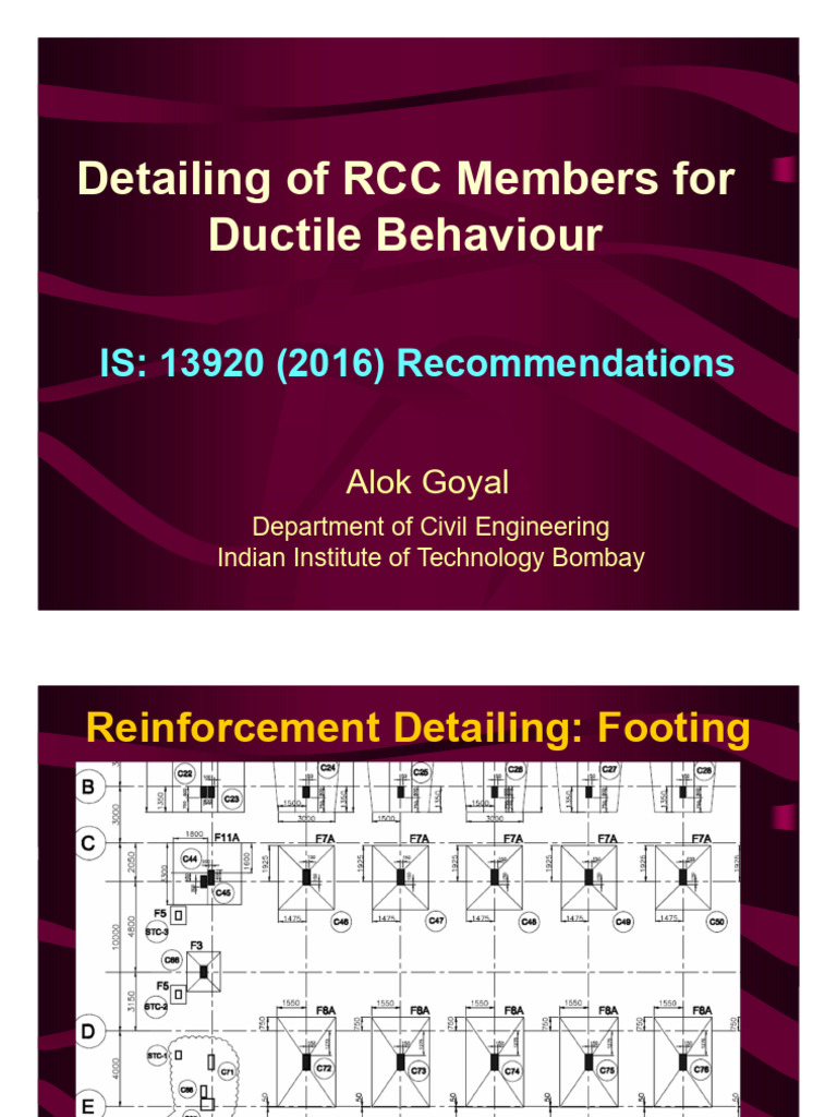L09 Ductile Detailing IS 13920 Provisions | PDF