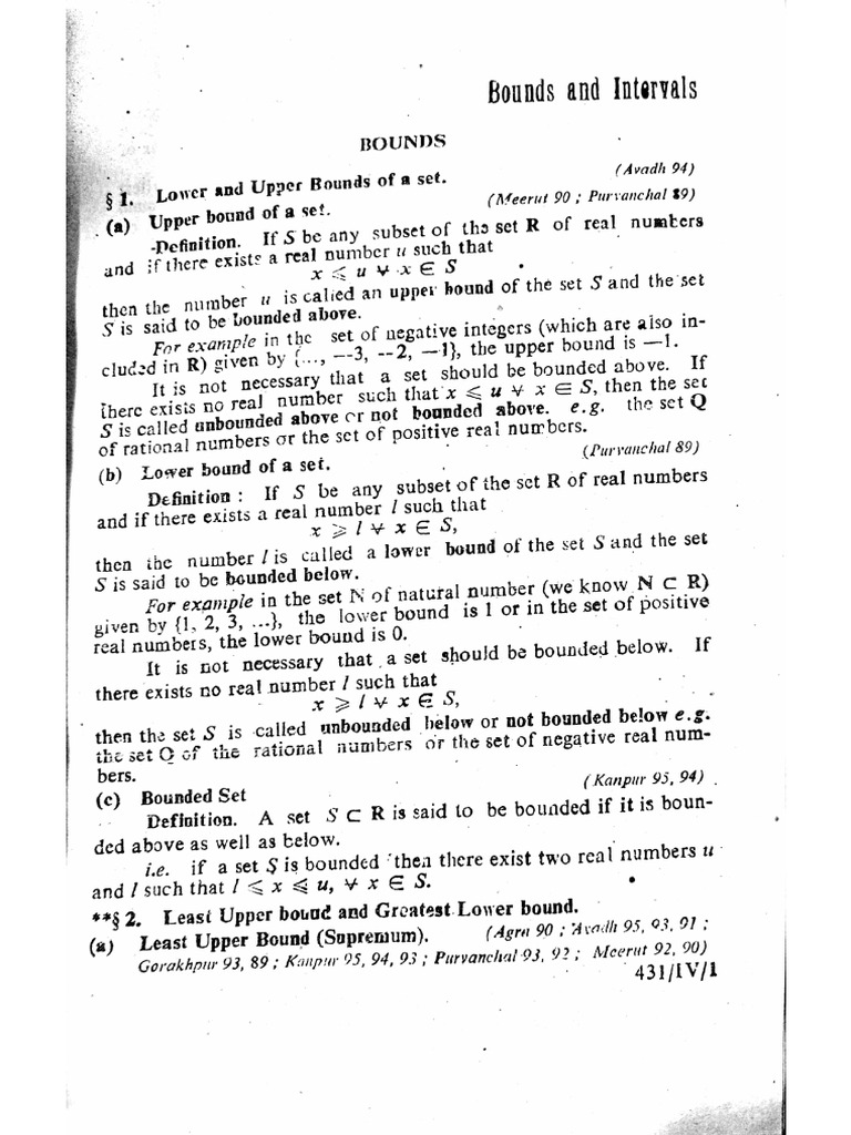 Bounded and Unbounded Sets | PDF