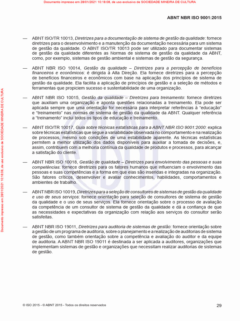 Diretrizes para Sistemas de Gestão da Qualidade | PDF | Gestão de ...