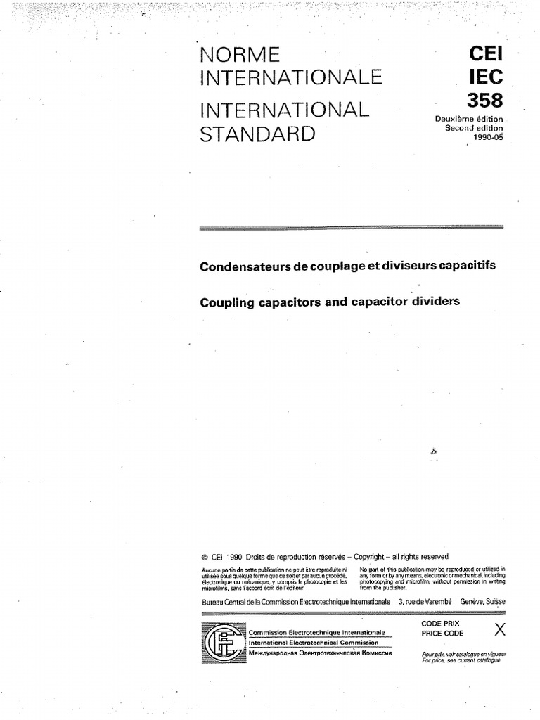 IEC-60358-2ED-1990-Coupling Capacitors and Dividers | PDF
