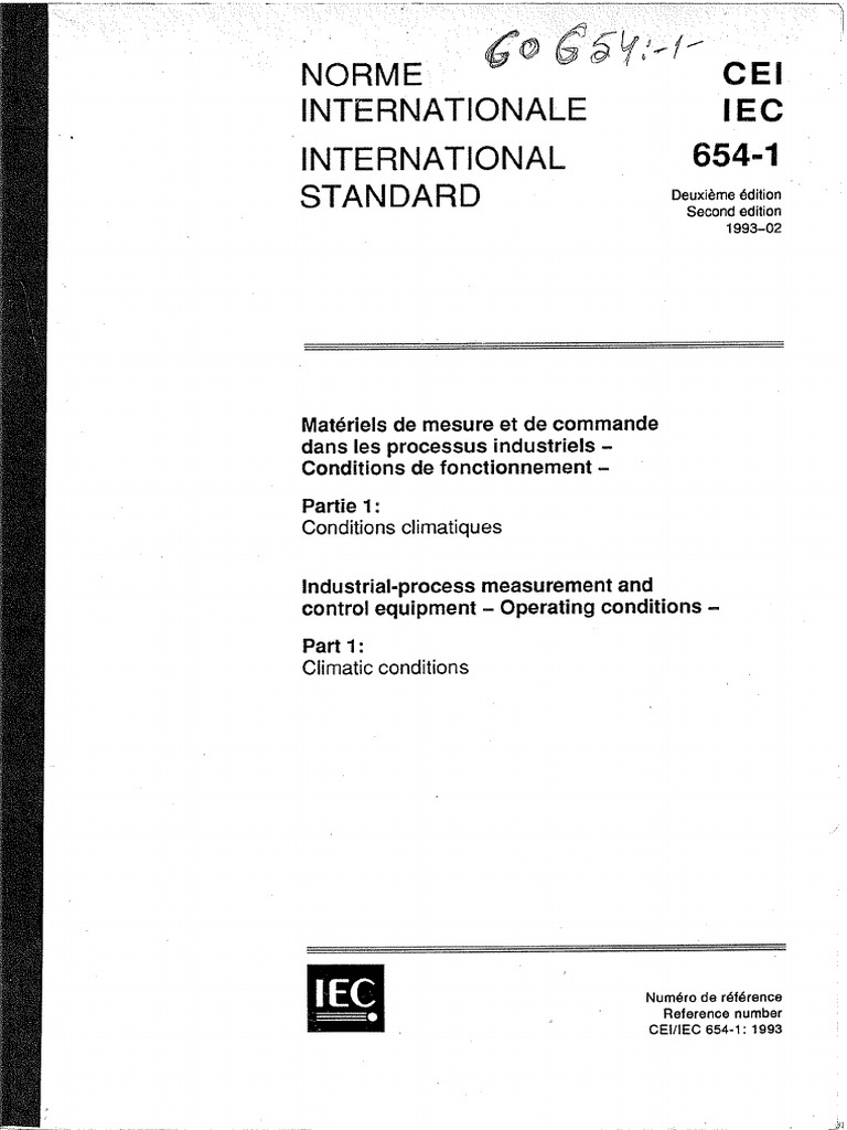 IEC-60654-1-2Ed-1993-Industrial Process Measurement Climatic Condition ...