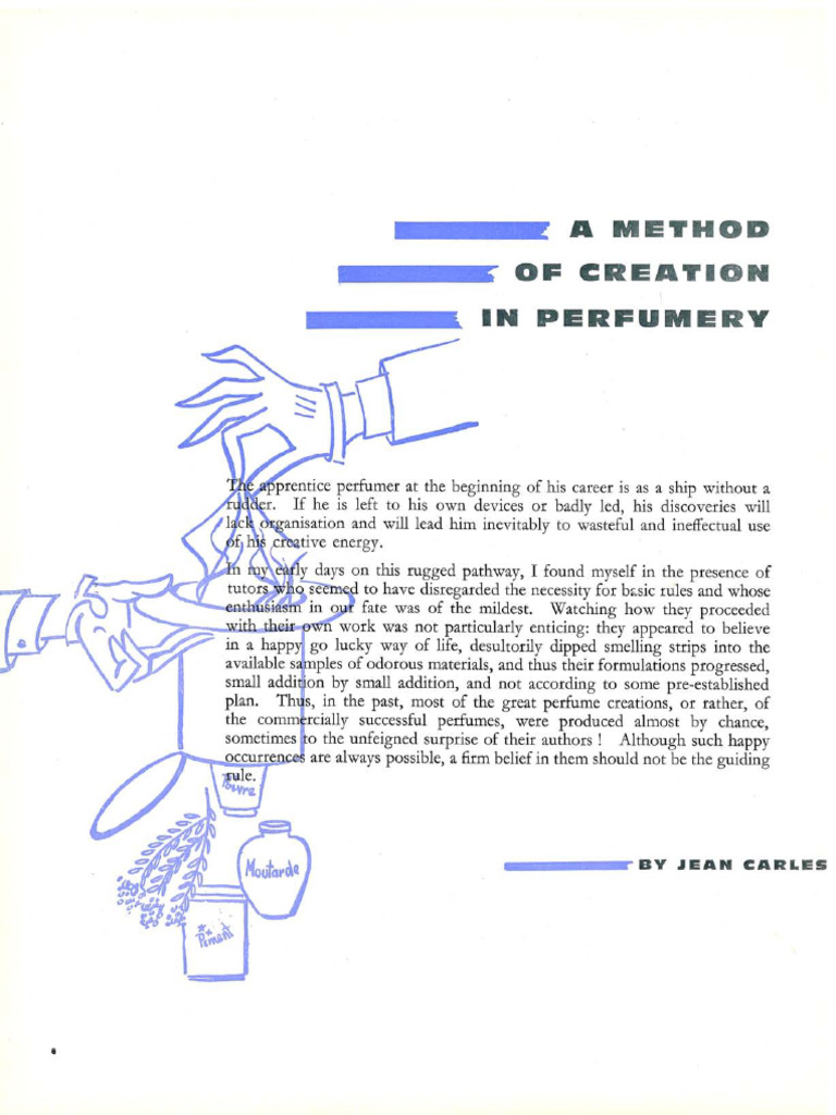 Creation in Perfumery Method | PDF