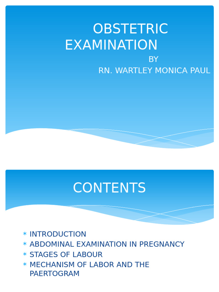 Obstetric Examination | PDF