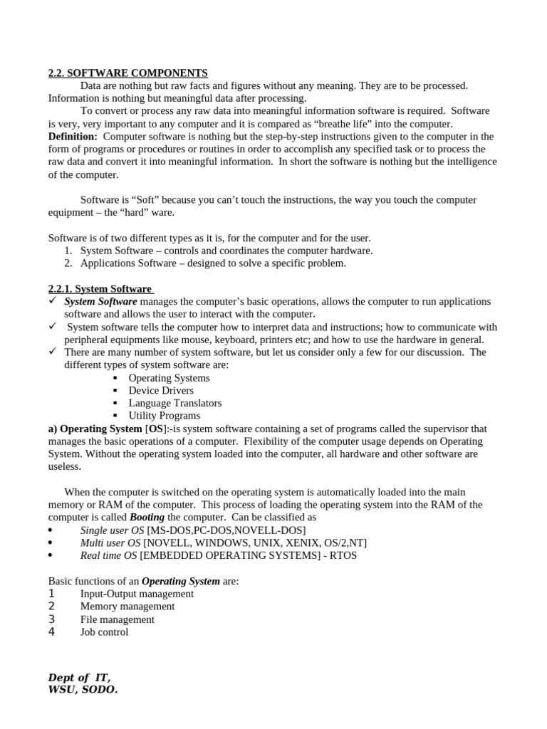 Introduction To Software | PDF