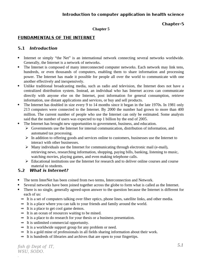Internet and Its Services | PDF