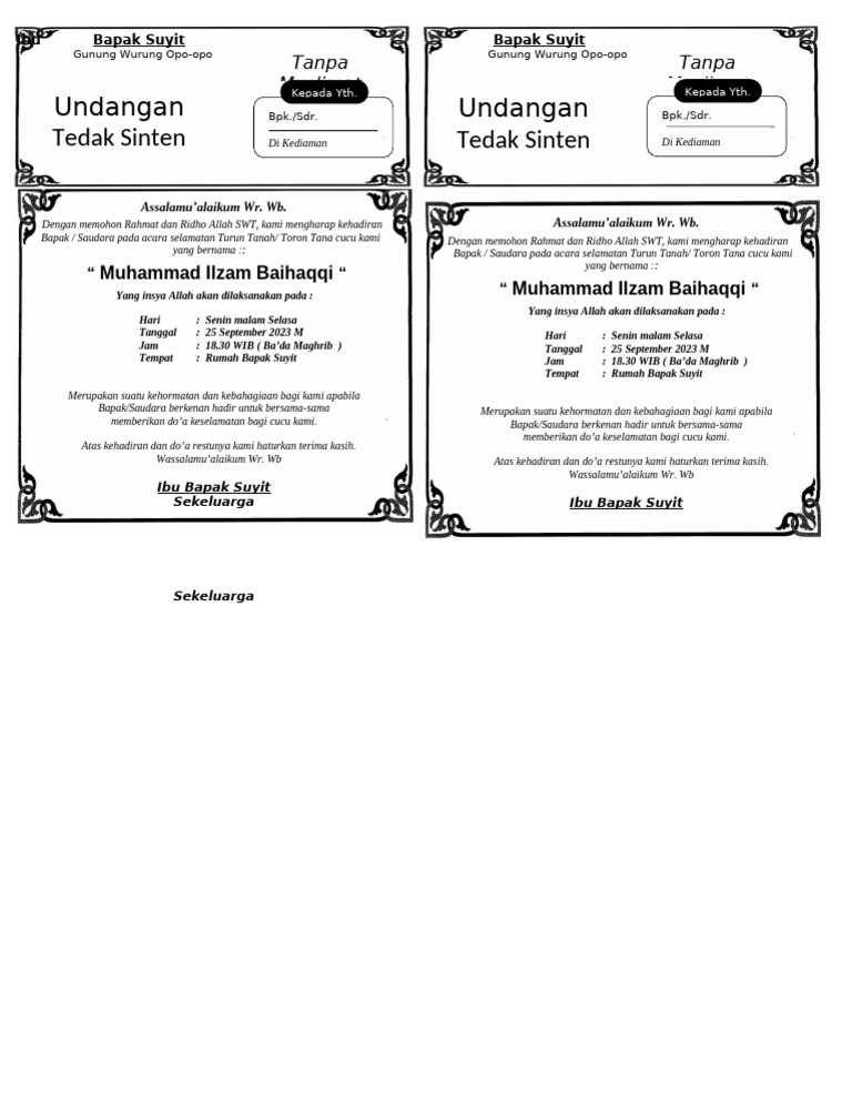 Toron Tana - Tedak Sinten | PDF