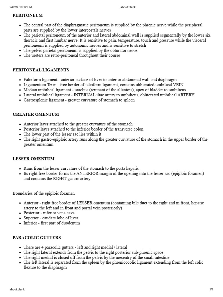 Abdominal Organs 1 | PDF