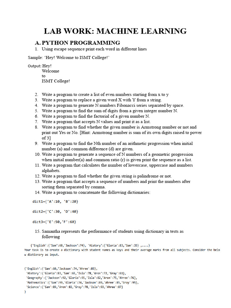 Machine Learning Lab Work | PDF