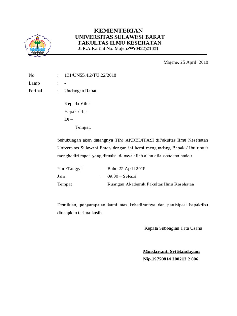 Undangan Rapat | PDF