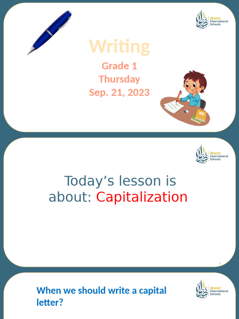 G1 Writing W4 T1 Capitalization | PDF