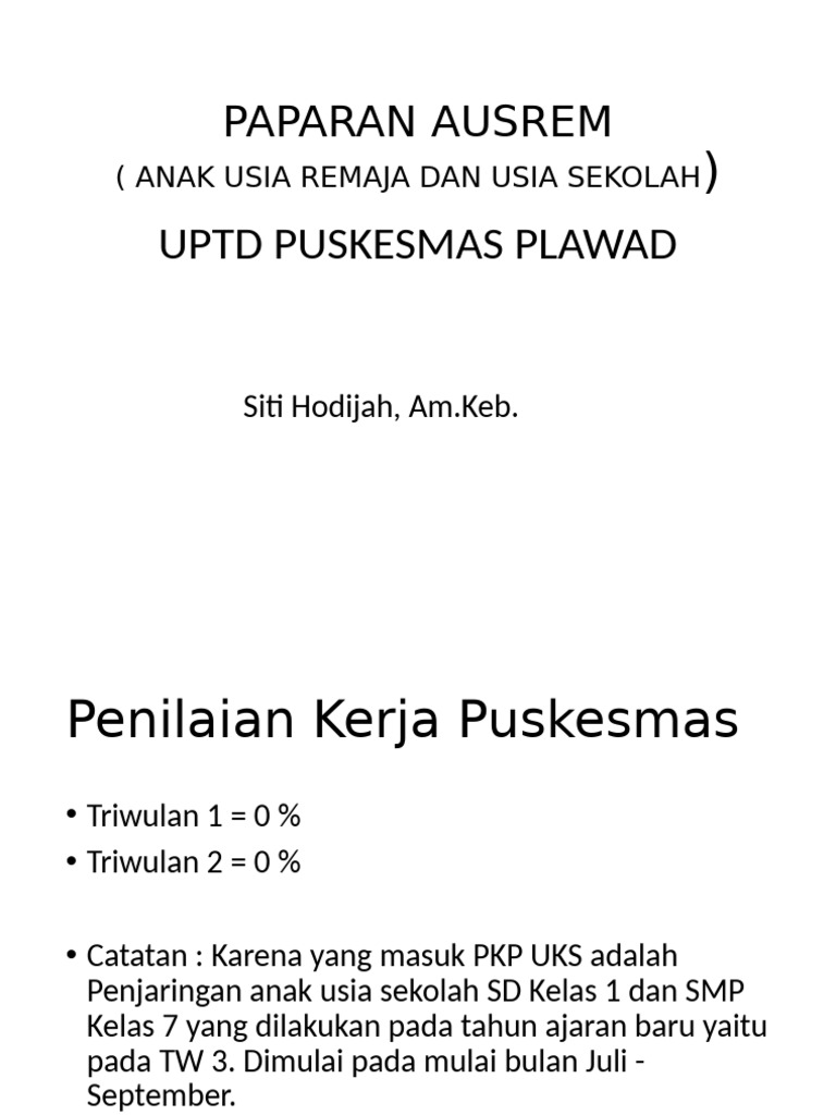 Paparan Ausrem-Wps Office | PDF