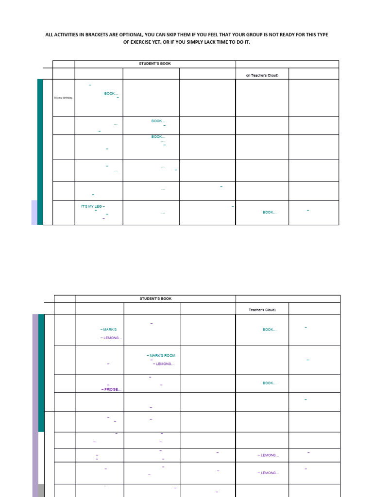 TE Superhero Lesson Schedule | PDF
