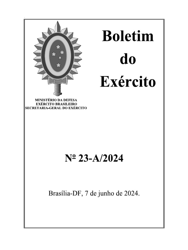 Boletim Exercito Rue 24 | PDF