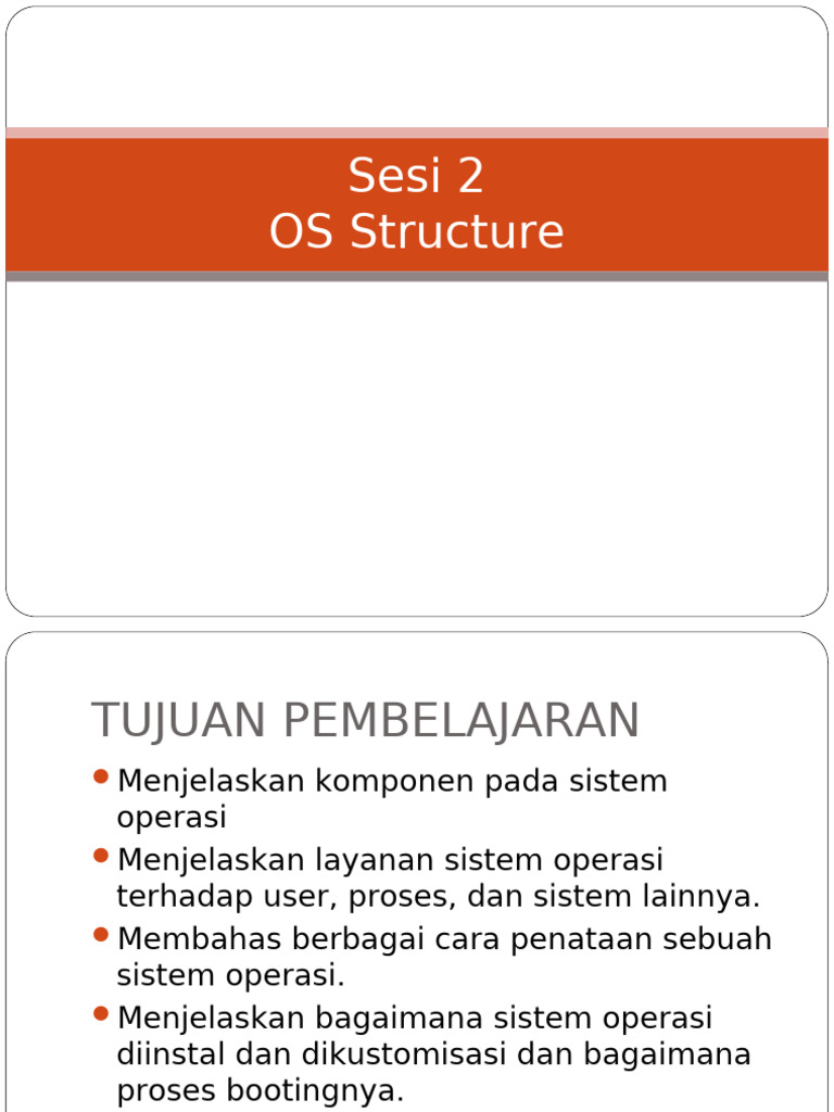 Struktur Sistem Operasi | PDF