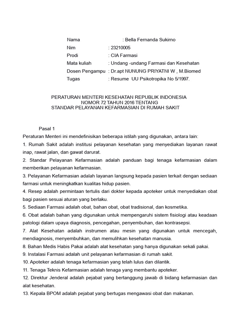Pelayanan Kefarmasian Di Rumah Sakit Apotek Dan Puskesmas Pdf