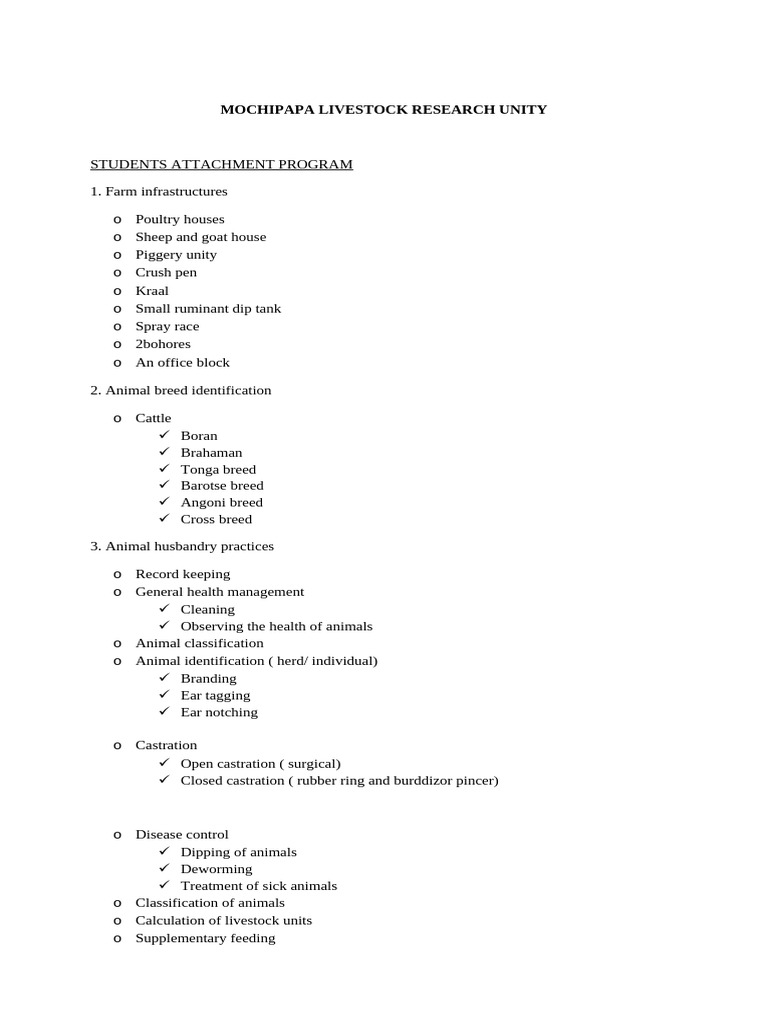 Students Attachment Progam | PDF