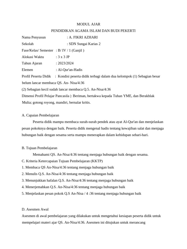 Modul Ajar | PDF