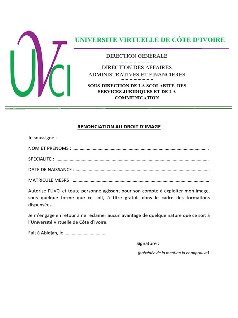 Fiche Renonciation | PDF