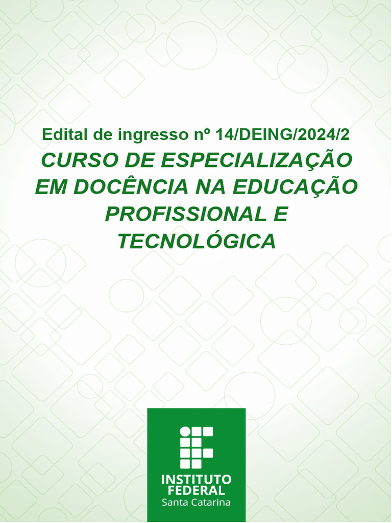 EDITAL 14 Docencia-EPT 2024 2 Criciuma | PDF