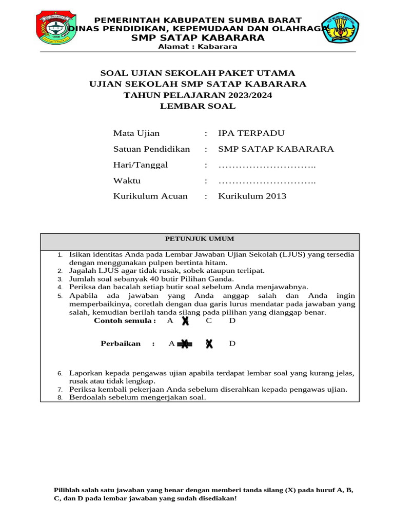 Soal Sumatif Akhir Ipa 2024-1 | PDF | Materials Science | Electrical Engineering
