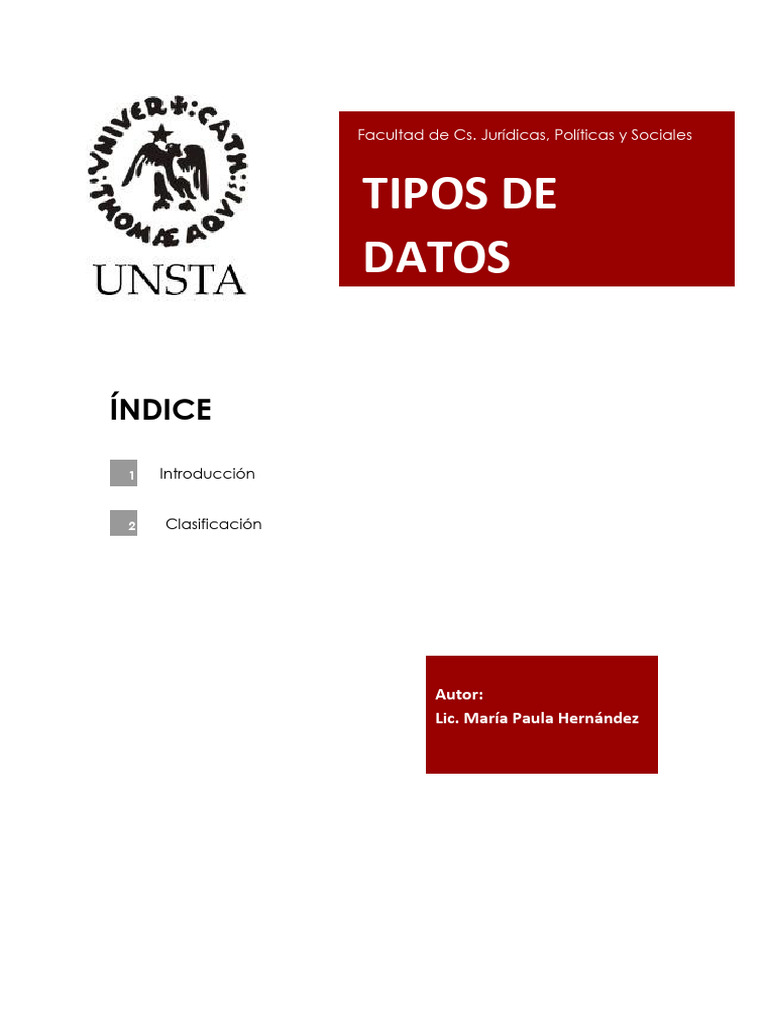 Tipos de Datos | PDF