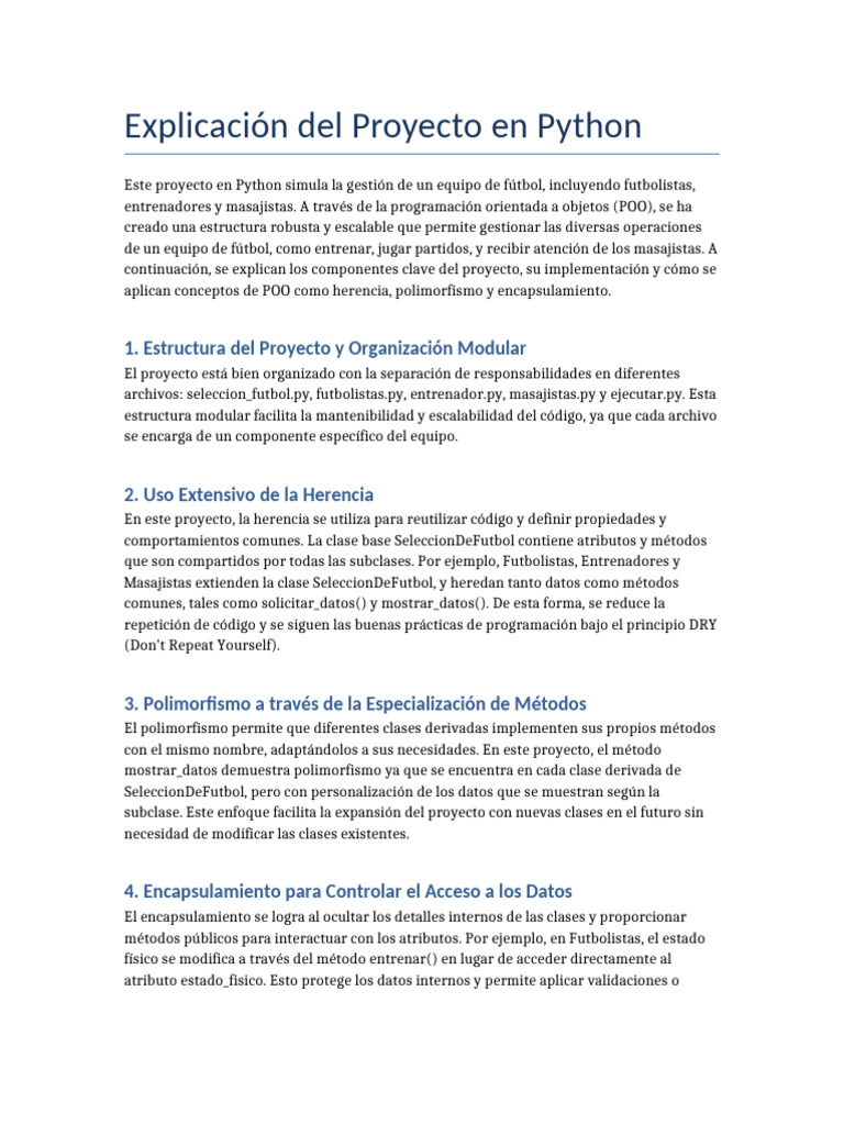 Explicacion Proyecto Python Ampliado | PDF