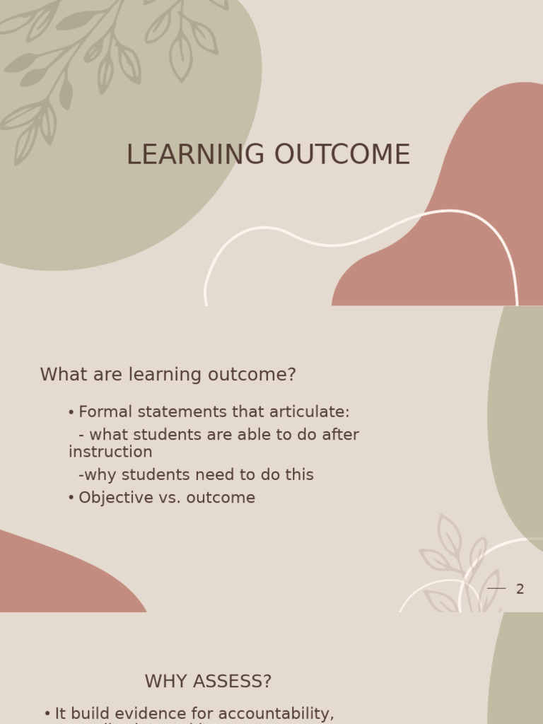 Learning Outcome2 | PDF