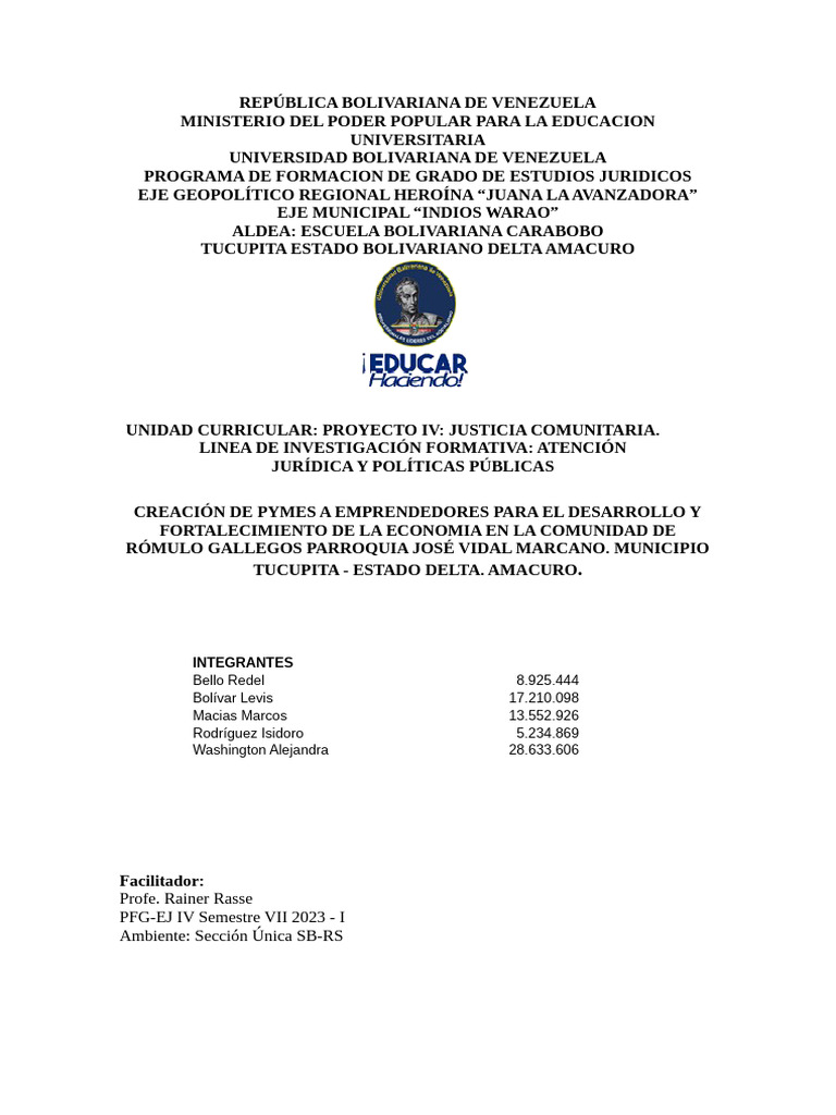 Informe de Proyecto Iv | PDF