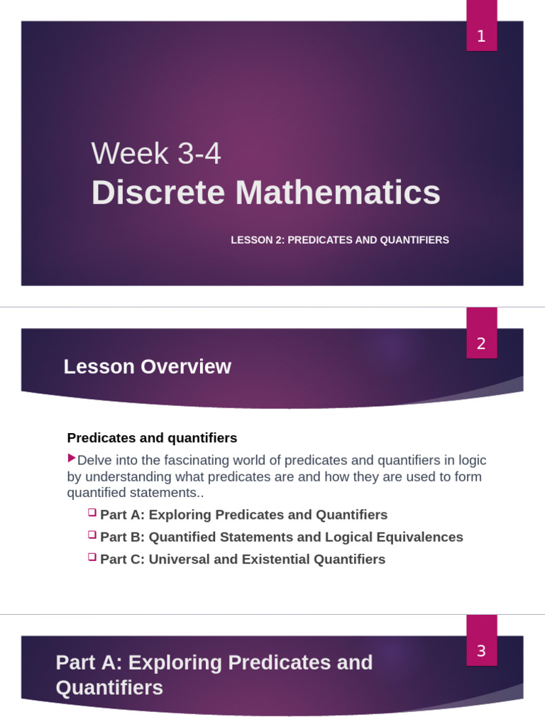 Week 3 4 Predicates and Quantifiers | PDF