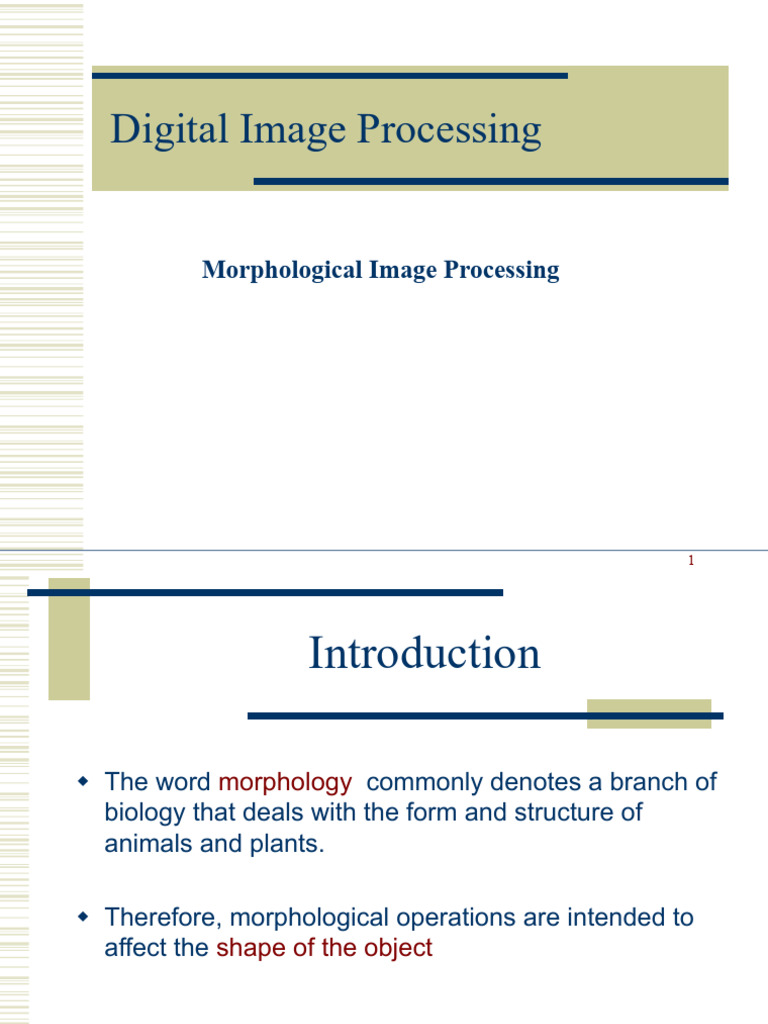 Morphological Image Processing A | PDF